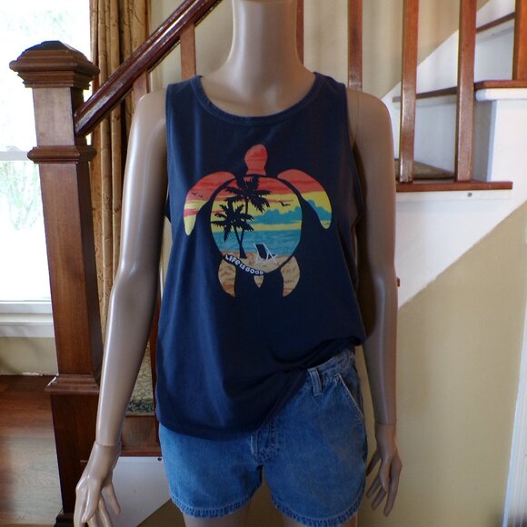 Life Is Good | Tops | Life Is Good Blue Scenic Turtle High Low Tank ...